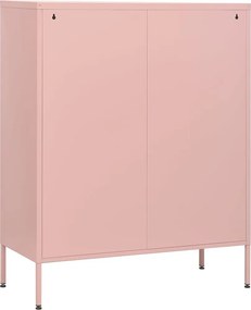 Komoda se zásuvkami růžová 80 x 35 x 101,5 cm ocel 336202