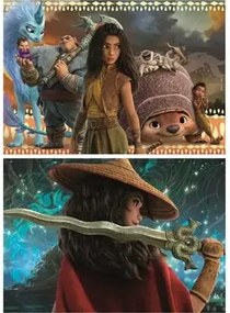 EDUCA Dřevěné puzzle Raya a drak / 2x50 dílků / od 4 let