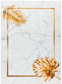 Dywany Łuszczów Kusový koberec Miro 51518.806 Leaves grey/gold ROZMĚR: 120x170