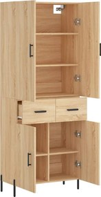 Skříň highboard dub sonoma 69,5 x 34 x 180 cm kompozitní dřevo 3198156