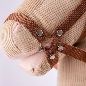 Bigjigs Toys Manšestrový kůň na tyči / od 3 let