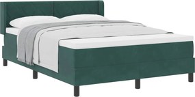 Postel s boxspringem s čelo Tmavě zelená 200 x 140 cm samet 3341525