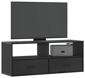 TV skříňka černá 100 x 31 x 39,5 cm kompozitní dřevo a kov