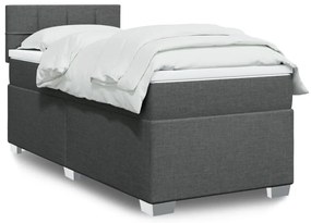 Box spring postel s matrací tmavě šedá 90x200 cm textil 3288072