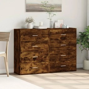 Příborníky 2 ks kouřový dub 60 x 31 x 84 cm kompozitní dřevo 3276585