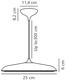 DFTP by Nordlux - LED Stmívatelný lustr na lanku ARTIST LED/14W/230V pr. 25 cm