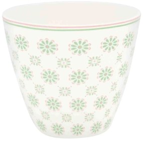 GreenGate porcelánový hrnek na latté Mila White 300ml