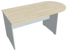Stůl jednací oblouk 160 cm - Hobis Gate GP 1600 1 Dekor stolové desky: akát, Dekor lamino podnože: šedá