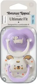 Tommee Tippee Ultimate Fit DECO silikonový dudlík 18-36 m GIRL 2ks - v