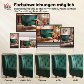 HOMCOM dvoumístná pohovka — kompaktní sametová pohovka do obýváku, ložnice a menších prostor, 117 × 56,5 × 77 cm