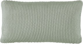 Polštář Nordic Knit z organické bavlny 30 x 60 cm pastelově zelený