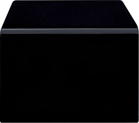 Konferenční stolek - černý -tvrzené sklo | 98x45x31 cm