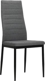 Jídelní židle 4 ks světle šedé textil 246182