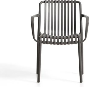 Tmavě šedá plastová zahradní židle Isabellini – Kave Home