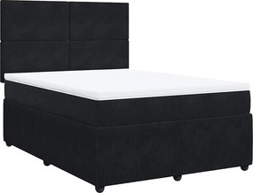 Box spring postel s matrací černá 140x200 cm samet 3294654