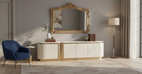TV stolek Stilig ST916 200 cm mramor/ecru/zlatý