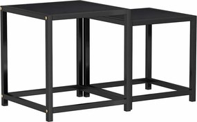 Čajové stolky 2 ks MDF černé 331658