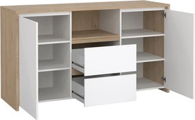 FALCO Komoda Nerea 318 jackson hickory/bílý lesk