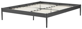 Kovová postel 160 x 200 cm černá VAURS Beliani