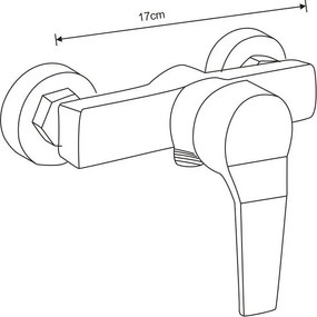 Mexen Caro sprchová baterie chromová, 746640-00