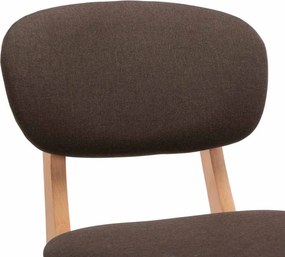Barové židle 2 ks hnědé textil 289370