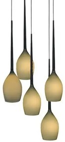 Retro lustr Izza 5 Olive