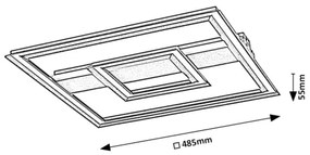 Rabalux 71071 - LED Stropní svítidlo SIDONA LED/48W/230V 3000K černá