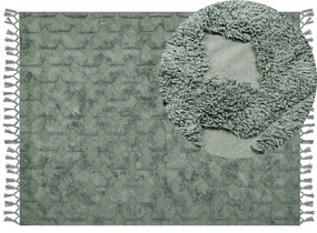 Bavlněný koberec 160 x 230 cm zelený KARS Beliani