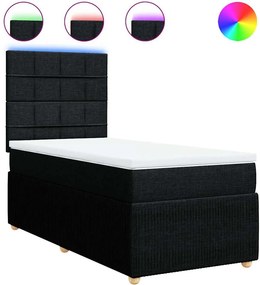 Box spring postel s matrací černá 100 x 200 cm textil 3294269