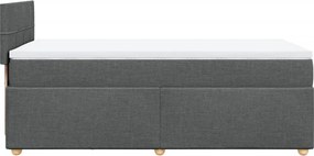 Box spring postel s matrací tmavě šedá 100 x 200 cm textil 3286592