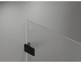 Mexen Lunar-F Duo, Skládací sprchový kout 100 x 100 cm, 8mm čiré sklo, černý profil, 836-100L-100P-70-00