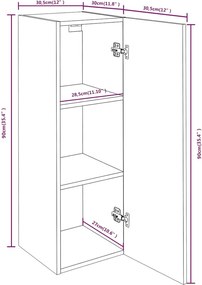 TV skříňky 4 ks kouřový dub 30,5 x 30 x 90 cm kompozitní dřevo 3120329