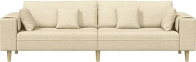 Pohovka Krémová 250 x 77 x 76 cm textil 3335149
