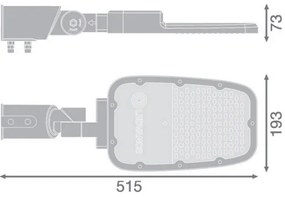 LED svítidlo LEDVANCE Streetlight Area Medium RV20ST 65W 2700K teplá bílá