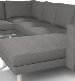 Potah na pohovku IKEA Norsborg rohová, 5-místná se šezlongem barva šedá látka pletený vzor