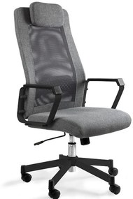 UNIQUE Kancelářská židle Fox, šedá/černá