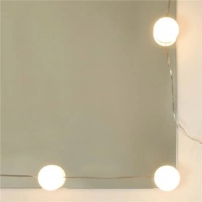 Toaletní Stolek Sada S Led Bílý Kompozitní Dřevo