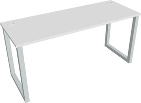 Kancelářský pracovní stůl Hobis UEO 1600, bílá RAL 9016, deskabuk