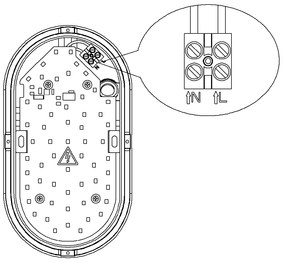 TOP LIGHT Světlo nástěnné-stropní Bari, Černá