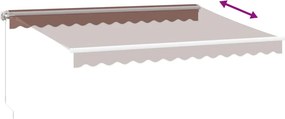 Ručně zatahovací markýza hnědá 350 x 250 cm 3215631