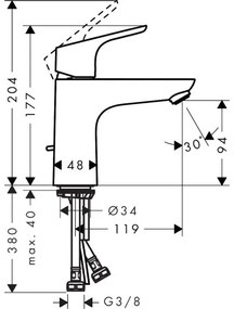 Hansgrohe Focus páková umyvadlová baterie 100 31603000