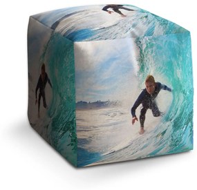 Sablio Taburet Cube Surfař na vlně: 40x40x40 cm