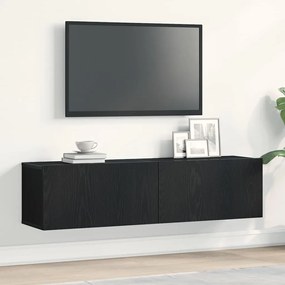 TV skříňka Černý dub 120x30x30,5 cm Dřevěná konstrukce