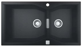 Grohe - Kompozitní dřez K700 s odtokem, 90x50 cm, granitová černá 31658AP0