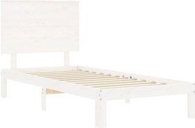 Postel bez matrace bílá 90 x 200 cm masivní borovice 3193647