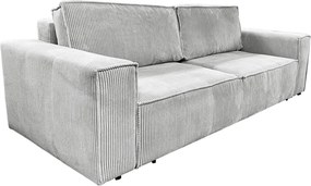 Rozkládací pohovka, světle šedá, HARPERA BIG SOFA