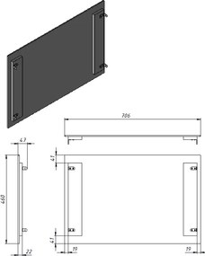 Lavedo Afina Grey/Wotan Oak 70 koupelnová skříňka s přípravou pro libovolné umyvadlo