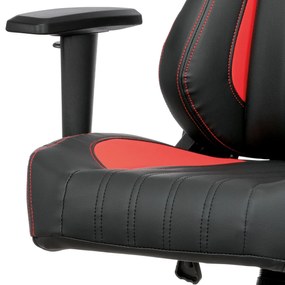 AUTRONIC Herní křeslo E-RACER, potah červená a černá ekokůže, HM, opěrák 90°-180°