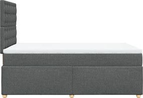 Box spring postel s matrací tmavě šedá 120x200 cm textil 3293562