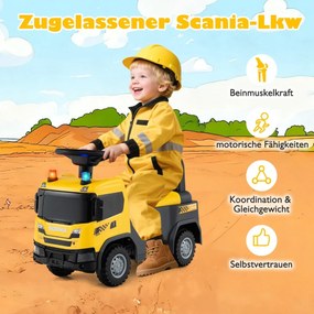 Costway 2 v 1 Policejní auto s volantem a úložným prostorem autíčko